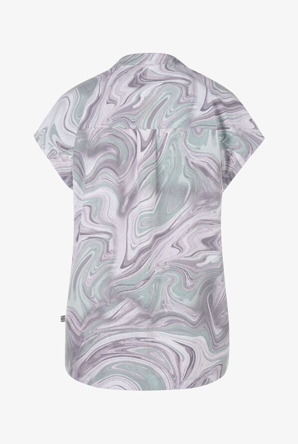 Healing Hands Marble Effect Women's 2-Pocket STRETCH Mandarin Collar ...