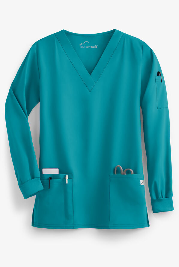 Butter-Soft Scrubs Unisex Long Sleeve Scrub Top | Unisex Scrubs