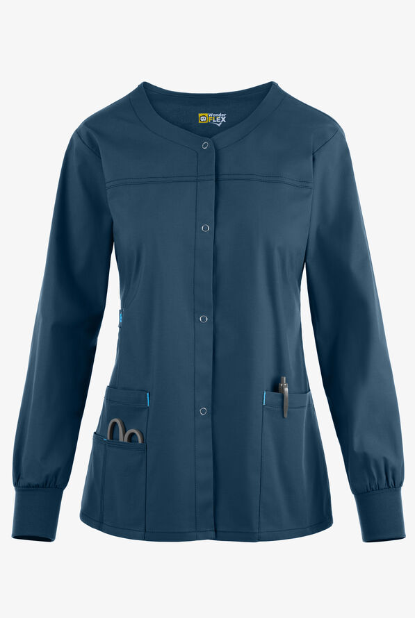 WonderWink WonderFLEX Constance Scrub Jacket | Snap Front Jackets