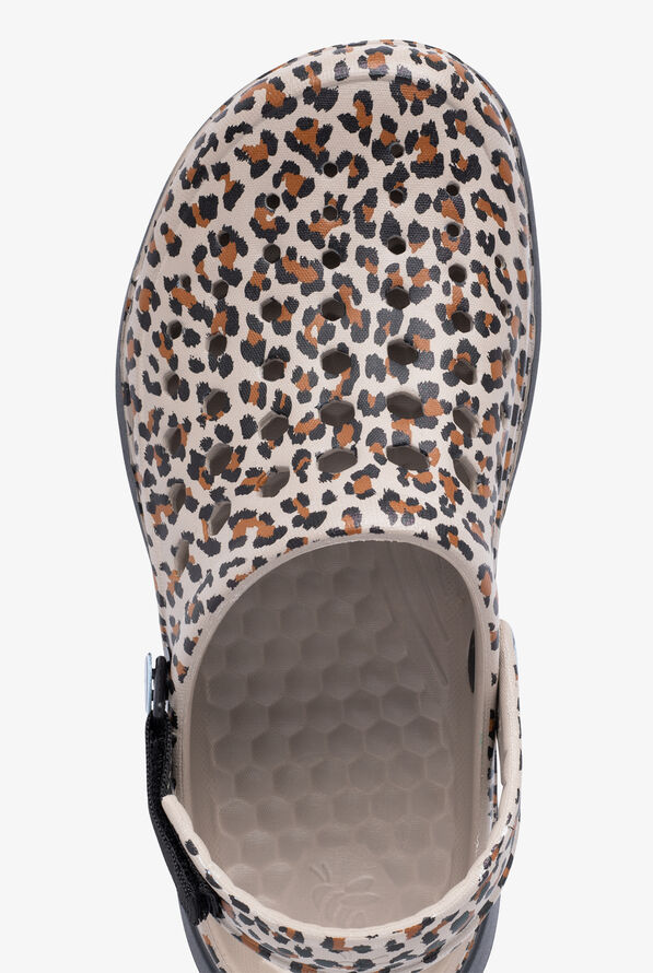 Joybees Women's Modern Leopard Nursing Clog, Medical Footwear