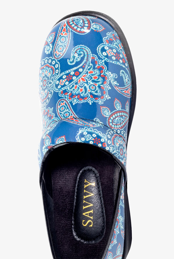 Savvy Women's Brandy Bandana Nursing Clogs, Non-Slip Shoes