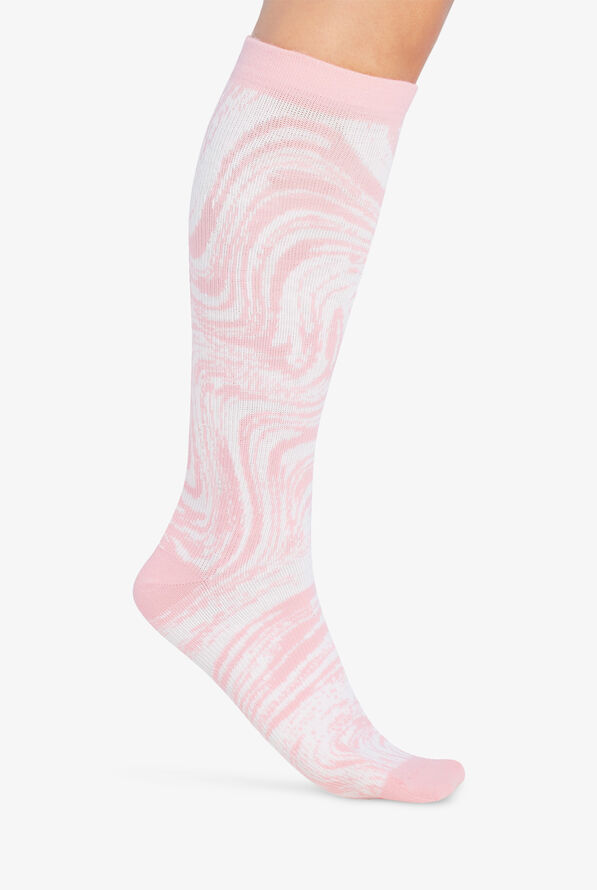 Cherokee Tonal Waves Women's 10-15 mmHg Light Compression Socks, Print ...