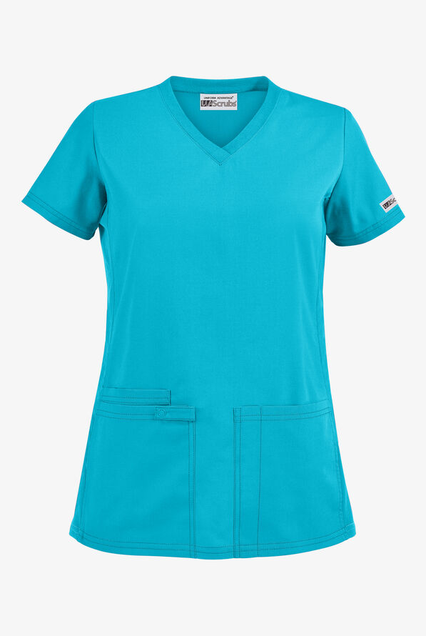 UA Best Buy Side Knit Panel Scrub Top | Stretchy Scrub Tops