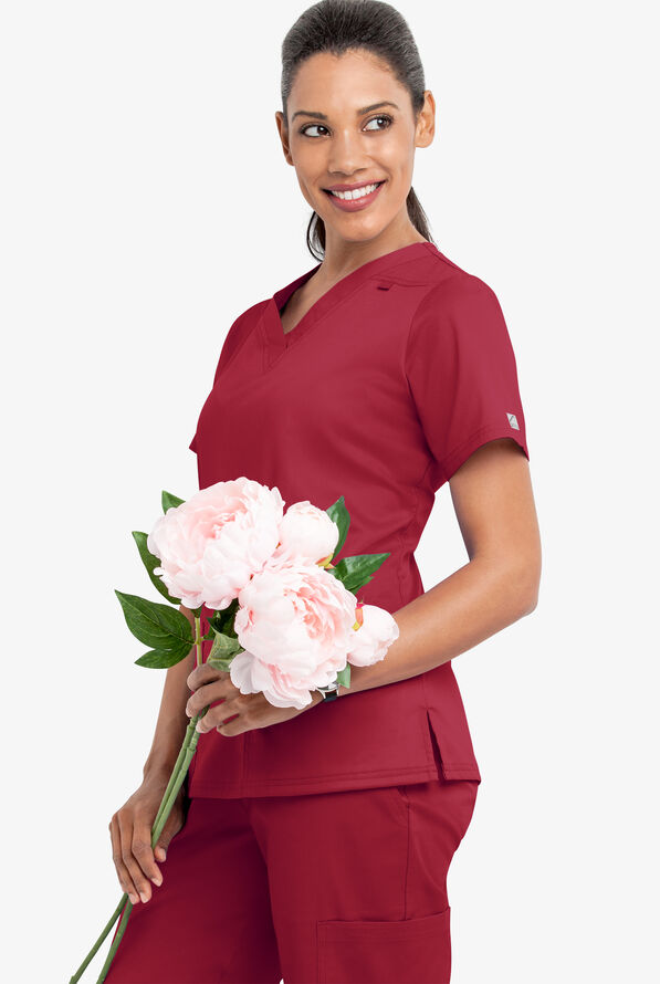 UA Butter-Soft STRETCH V-Neck Scrub Top, Plus Size Scrubs
