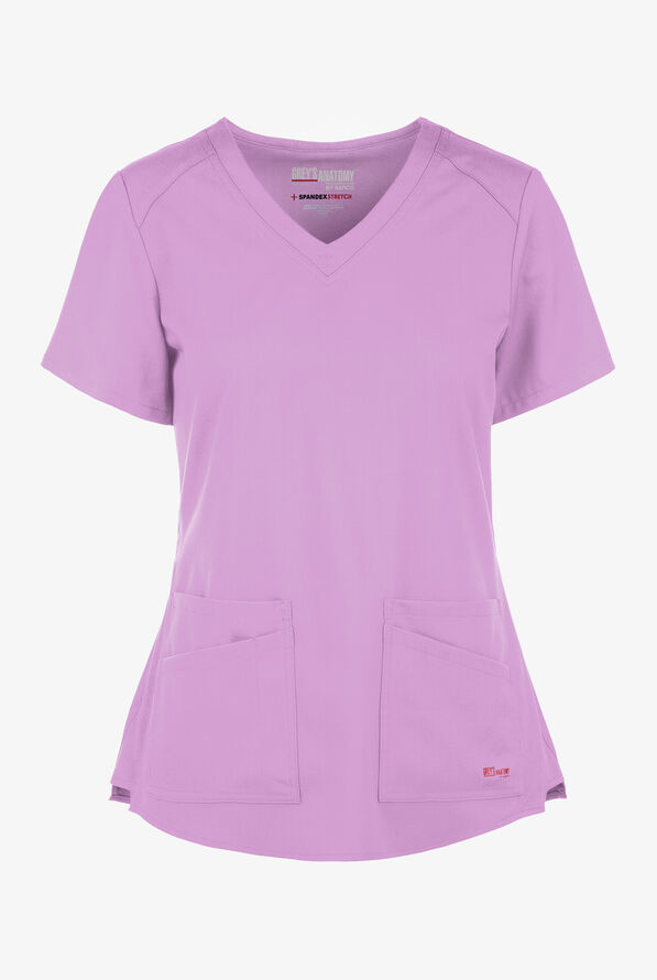 Grey's Anatomy Spandex STRETCH Emma V-Neck Scrub Top, Stretch Scrubs