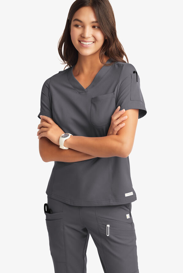ReSurge by Butter-Soft Diamond Women's One-Pocket V-Neck Scrub Top ...