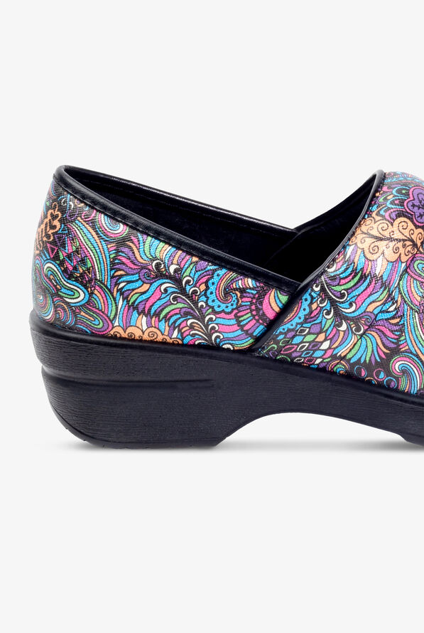 Savvy Women's Brandy Pink Mardi Gras Sparkle Clogs, Nursing Clogs