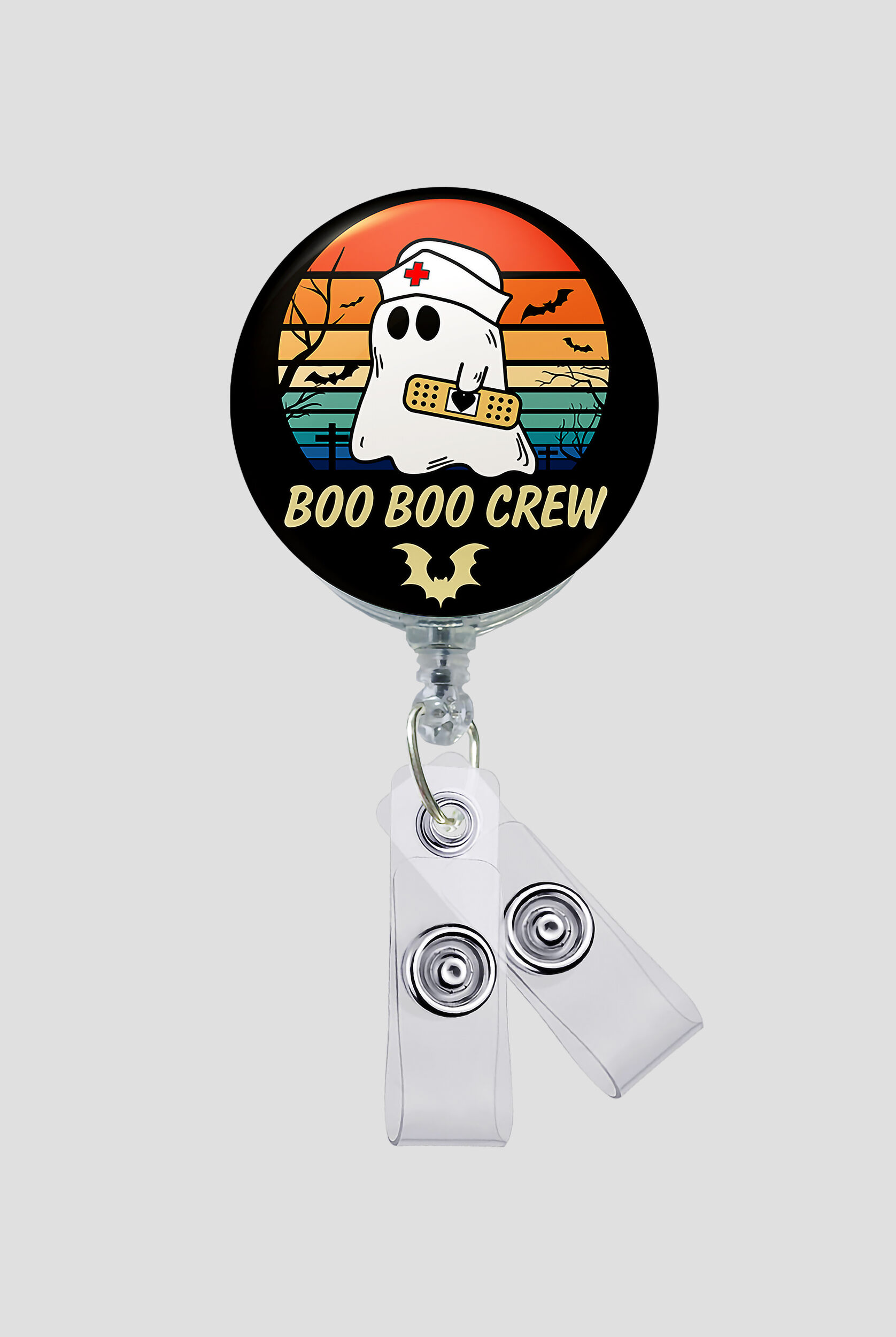 Outside the Box Badge Graphix Boo Boo Crew Badge Holder, Nursing Gifts