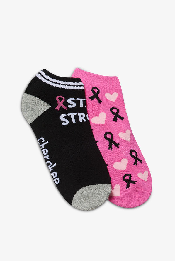 Cherokee Stay Strong Women's 2-Pack Arch Support Ankle Socks, Pink ...