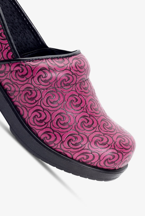 Savvy Brandy Tooled Women's Berry Nursing Clogs, Medical Shoes
