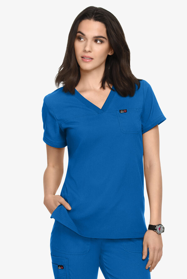 Koi Lite Scrubs Vivacious V-Neck Tuck-In Scrub Top, Nursing Scrubs