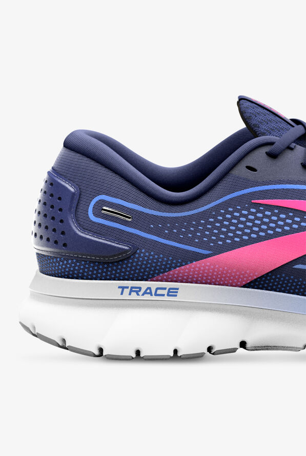 Brooks Women's Trace 2 Peacoat/Blue/Pink Athletic Lace Up Nursing Shoes ...