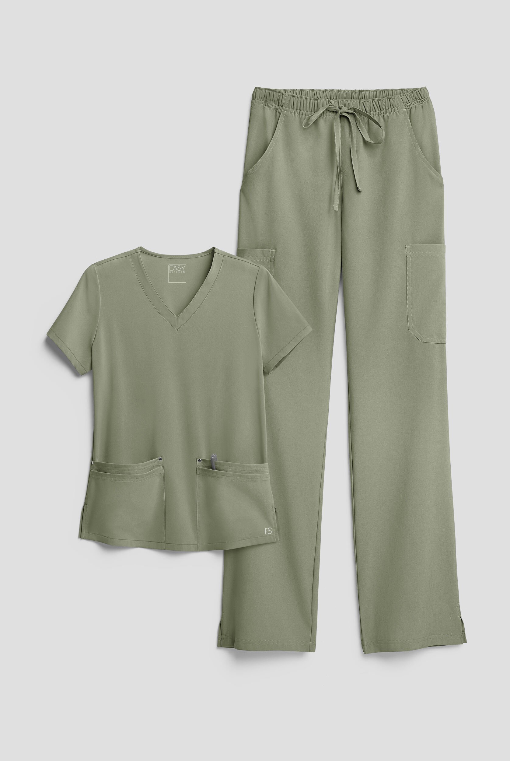 Easy STRETCH Women's 8-Pocket Scrub Set - Petite, Nursing Scrub Sets