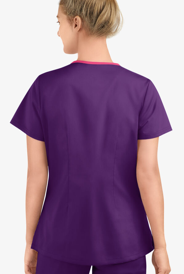 Butter-Soft STRETCH Active Rounded V-Neck Scrub Top | Sporty Scrubs