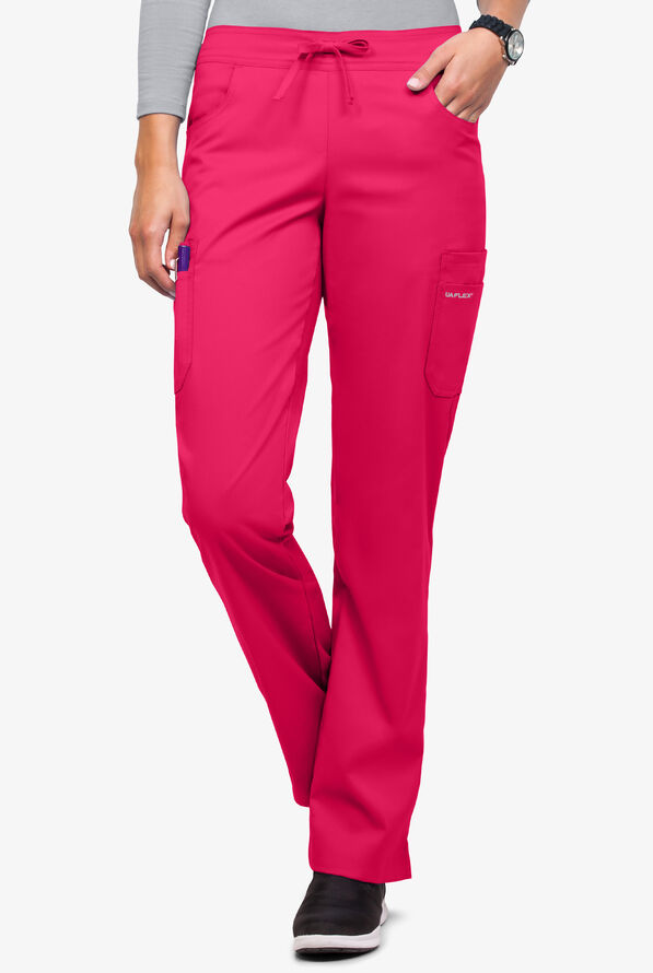 UA Flex2 PETITE Flat Front Cargo Scrub Pants, Short Scrub Pants
