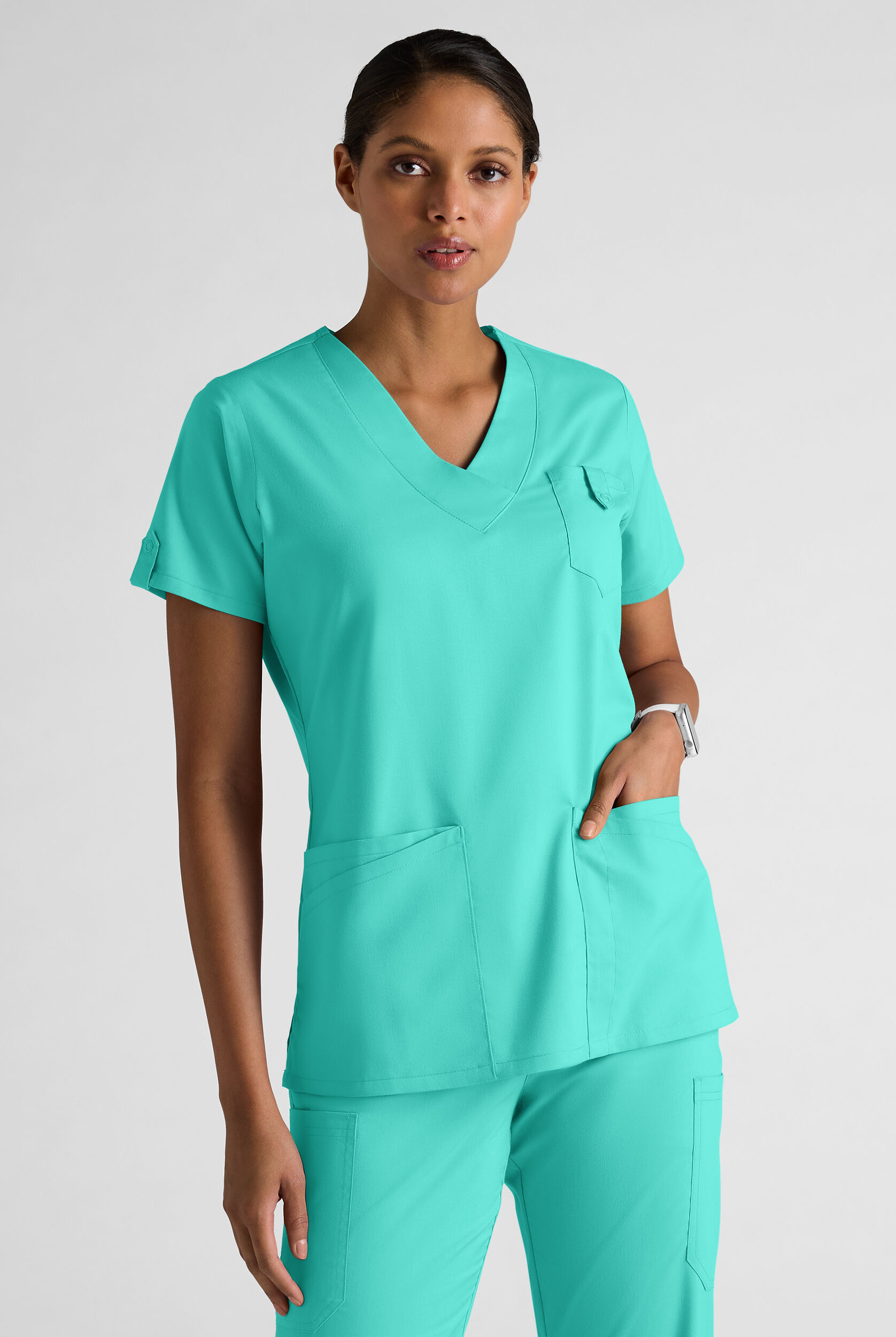 Butter-Soft STRETCH Scrubs V-Neck 5 Pocket Top | Stretch Scrubs by UA