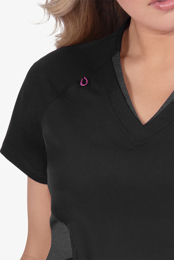 koi Lite Transform Women's 4-Pocket V-Neck Scrub Top, Stretch Scrubs