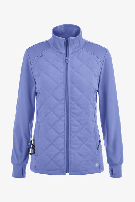 Easy STRETCH Keira Quilted Long Sleeve Scrub Jacket, Nursing Jackets