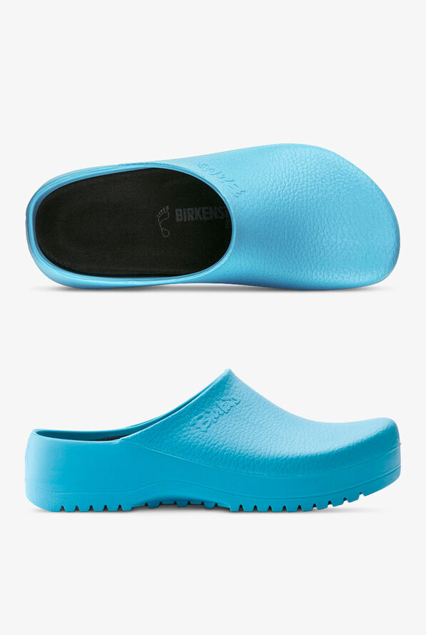 Birkenstock Unisex Super Birki Light Blue Nursing Clogs, Non-Slip Shoes