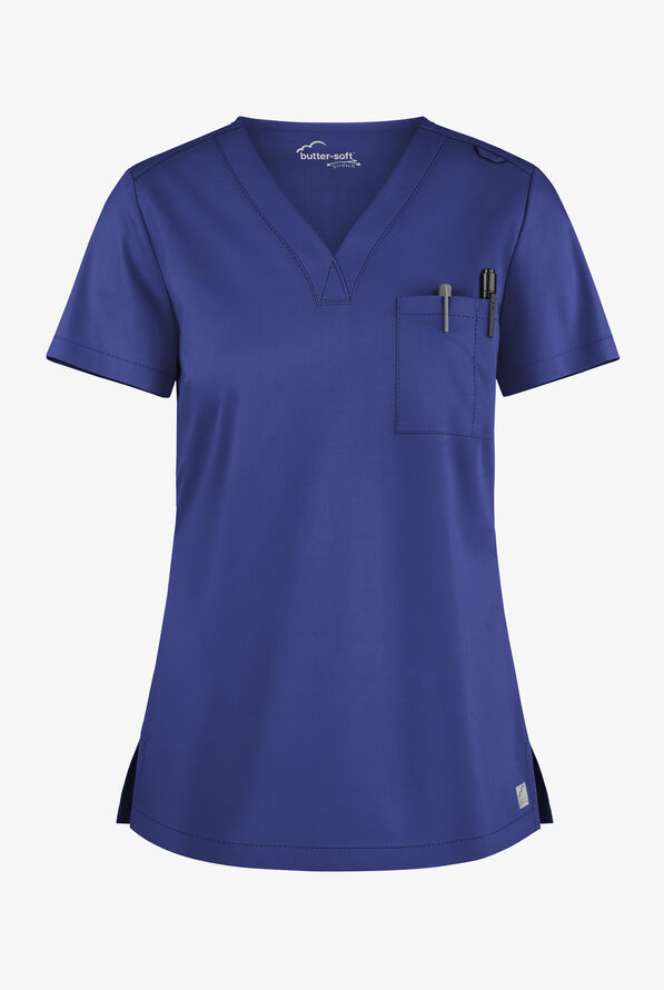 UA Butter-Soft STRETCH Scrubs One Pocket Scrub Top, Nursing Scrubs