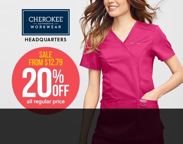 Cherokee Workwear Revolution Mock Wrap Scrub Top | Fashion Scrubs